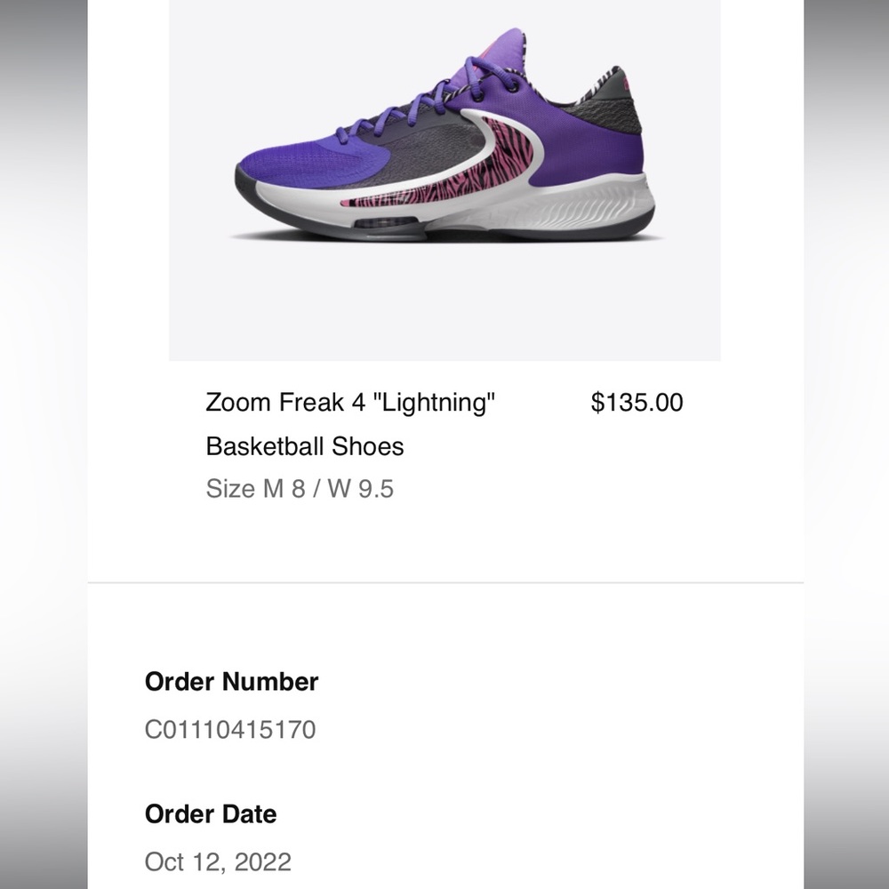 New Nike Zoom Freak 4 Lightning Basketball Shoes - Gem